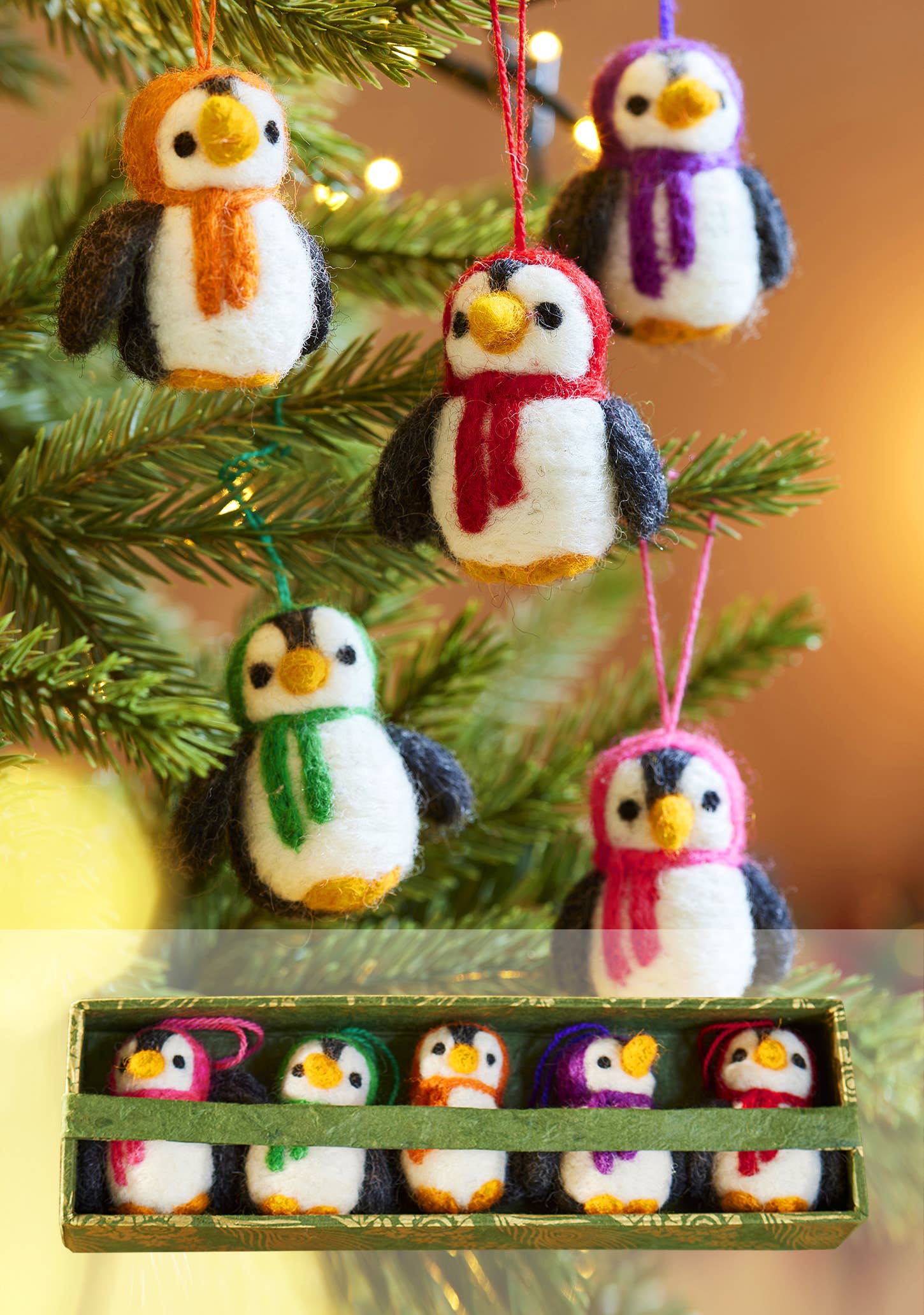 Set of 5 Hanging Felt Penguin Decorations – Passion for Penguins